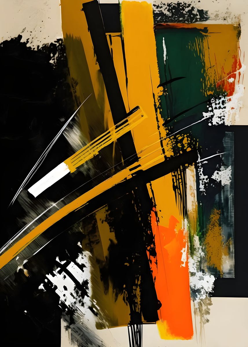 'Overwhelming abstract art' Poster, picture, metal print, paint by ...