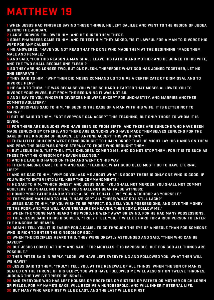 'Matthew 19 Black' Poster by Cryptic Fawn | Displate