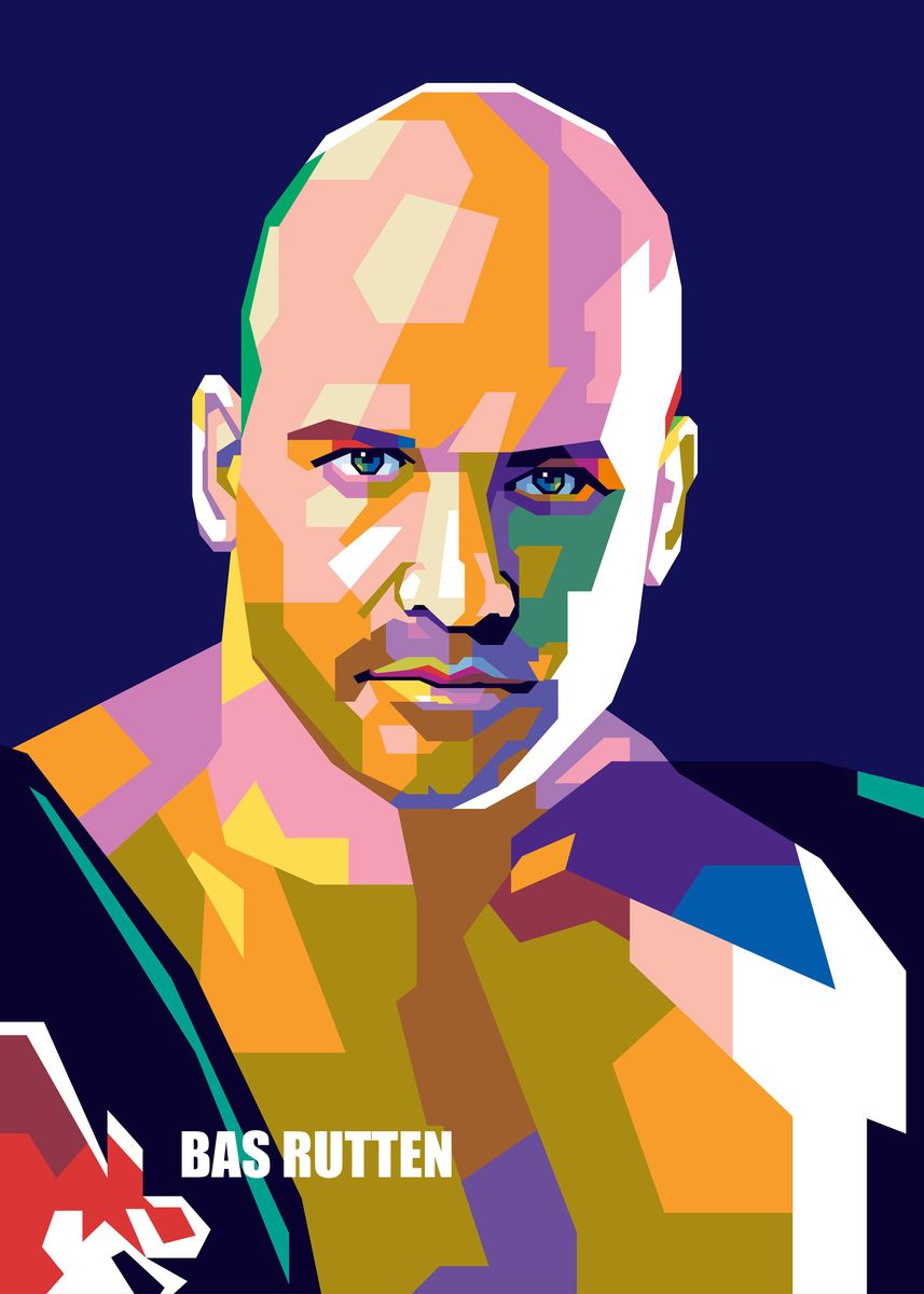 'bas rutten' Poster, picture, metal print, paint by Indra | Displate