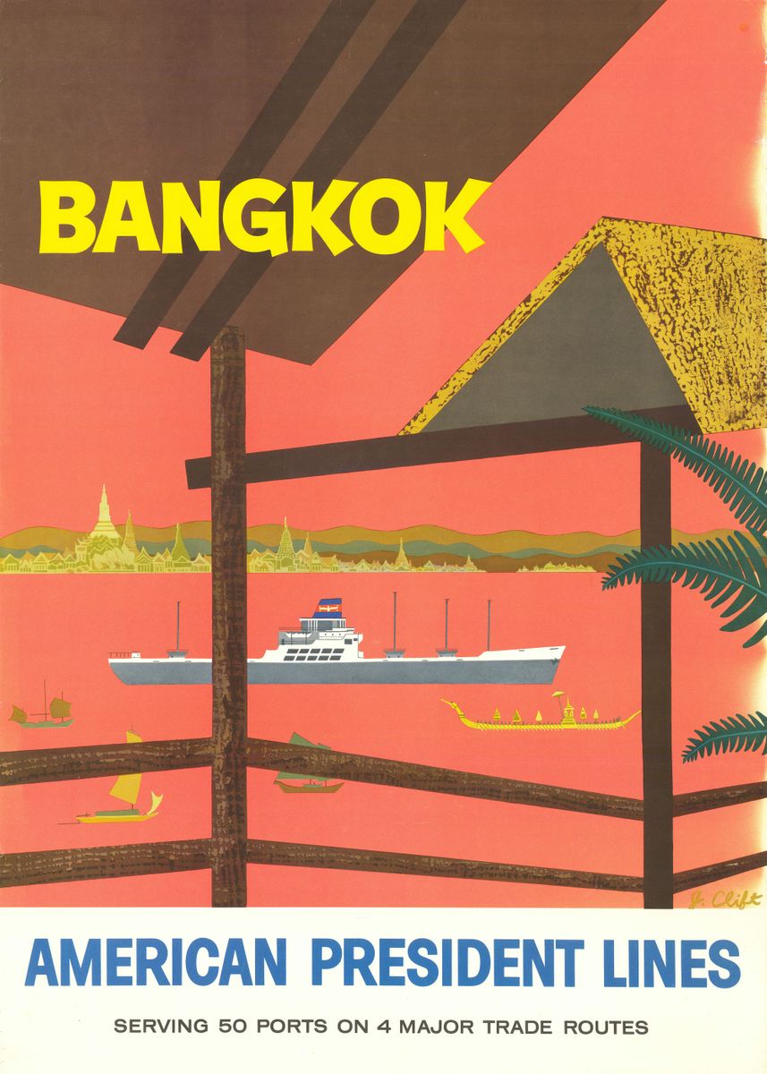 'Bangkok' Poster, picture, metal print, paint by Sam Kal | Displate
