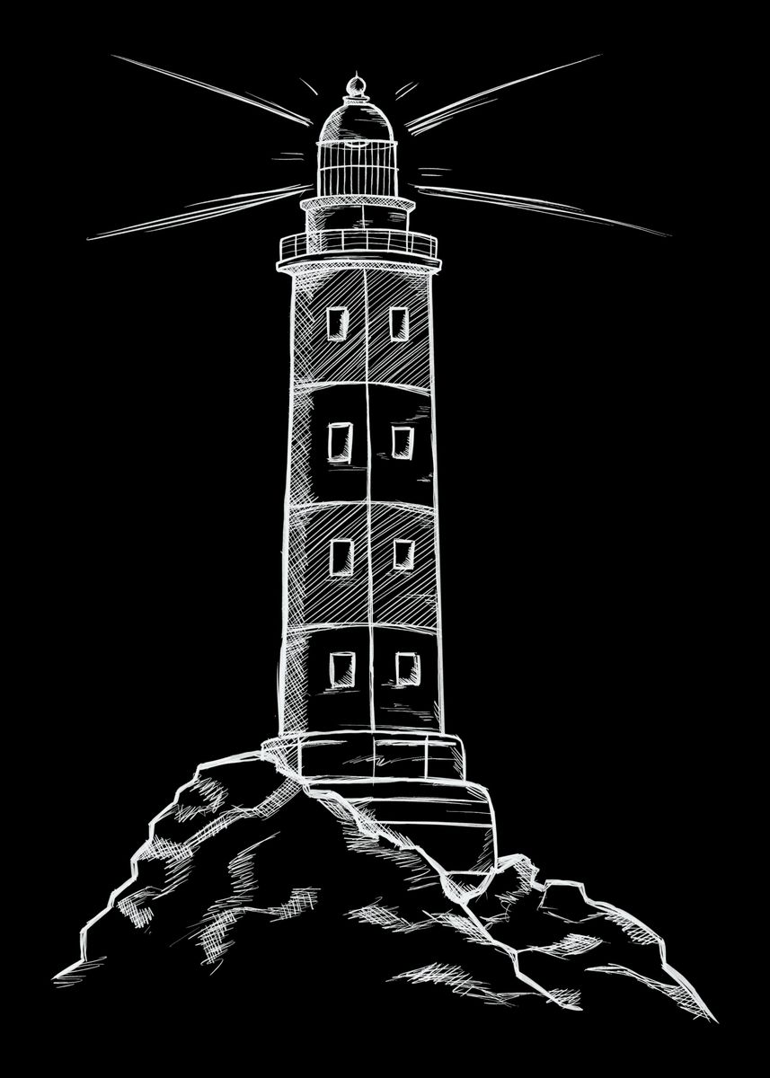 'Lighthouse' Poster, picture, metal print, paint by CrazySquirrel ...