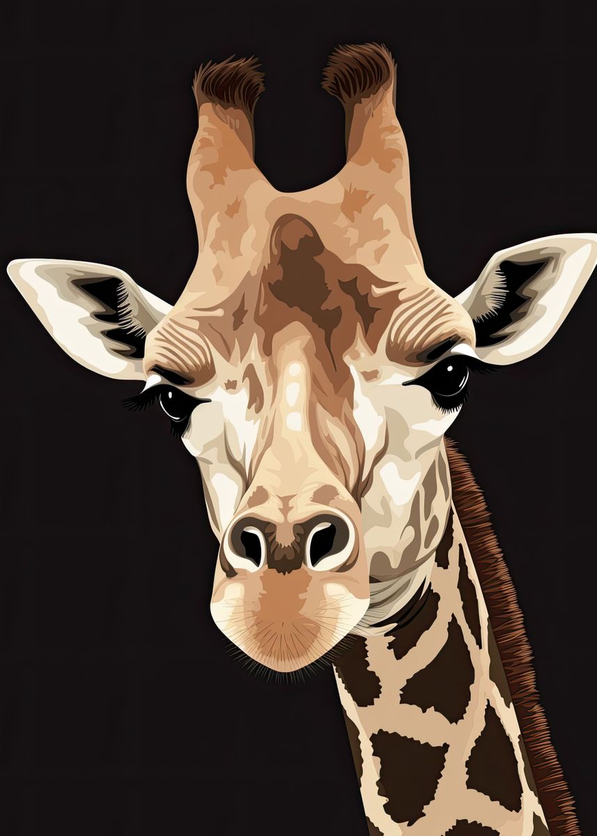 'Vector Giraffe' Poster, picture, metal print, paint by Wolf Design ...