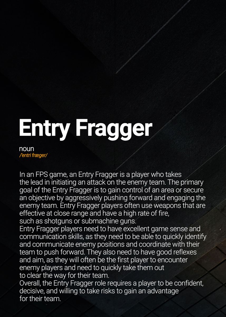 'Entry Fragger' Poster, picture, metal print, paint by Mr Penguin ...