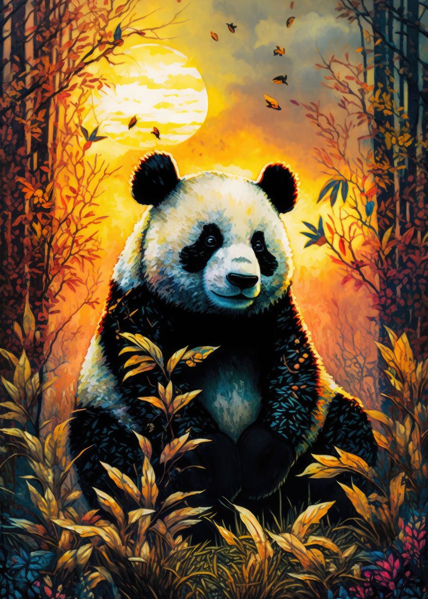 'Panda Art Style 7' Poster, picture, metal print, paint by murtzart ...
