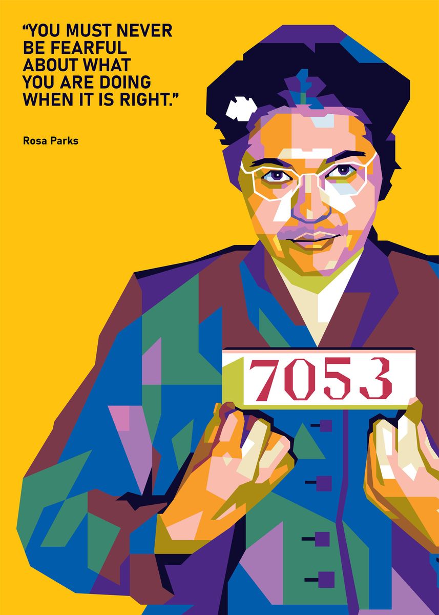 'Rosa Parks Pop Art' Poster, picture, metal print, paint by Ananda Praj ...