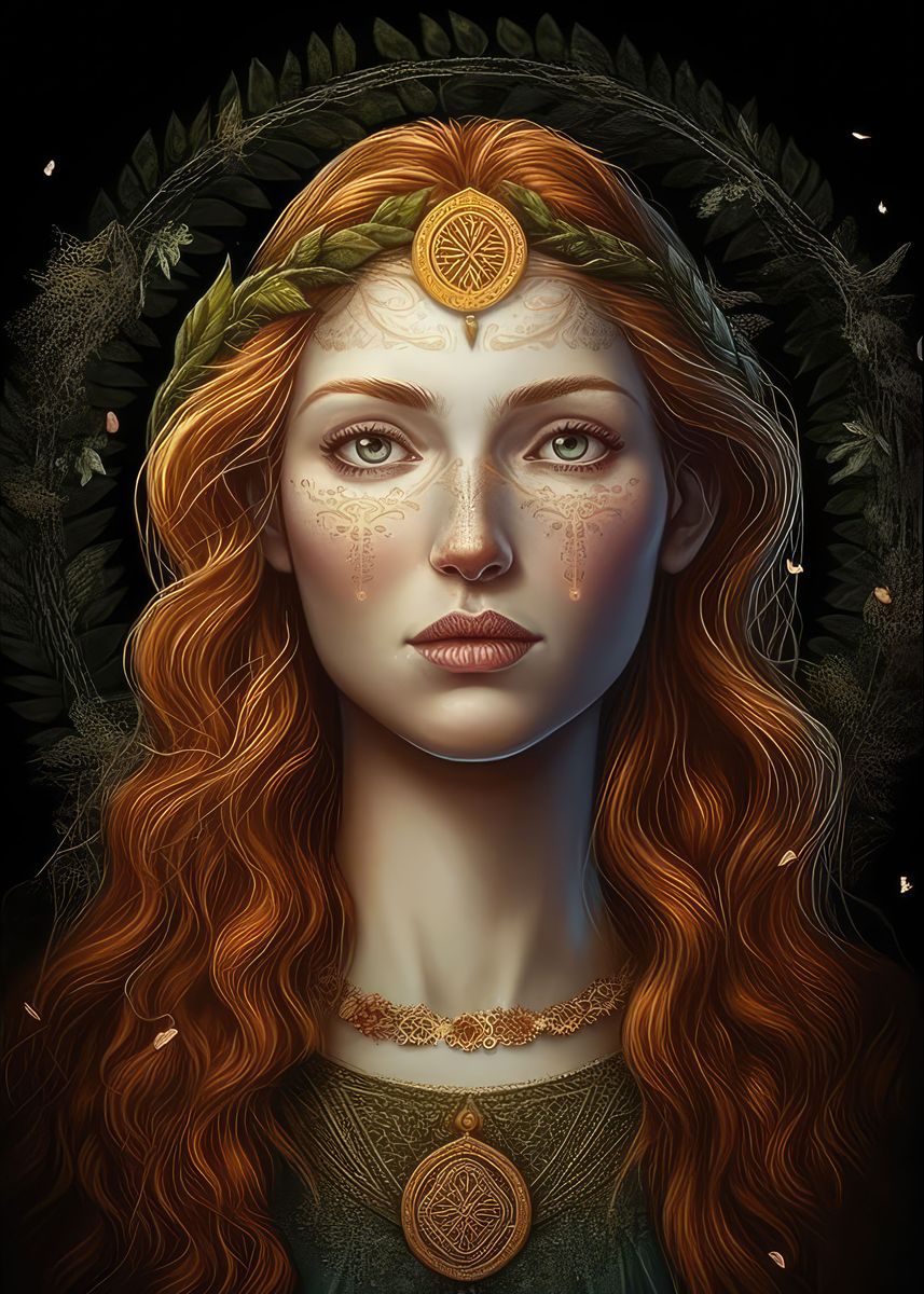 'Brigid ' Poster, picture, metal print, paint by RosaliasArt | Displate
