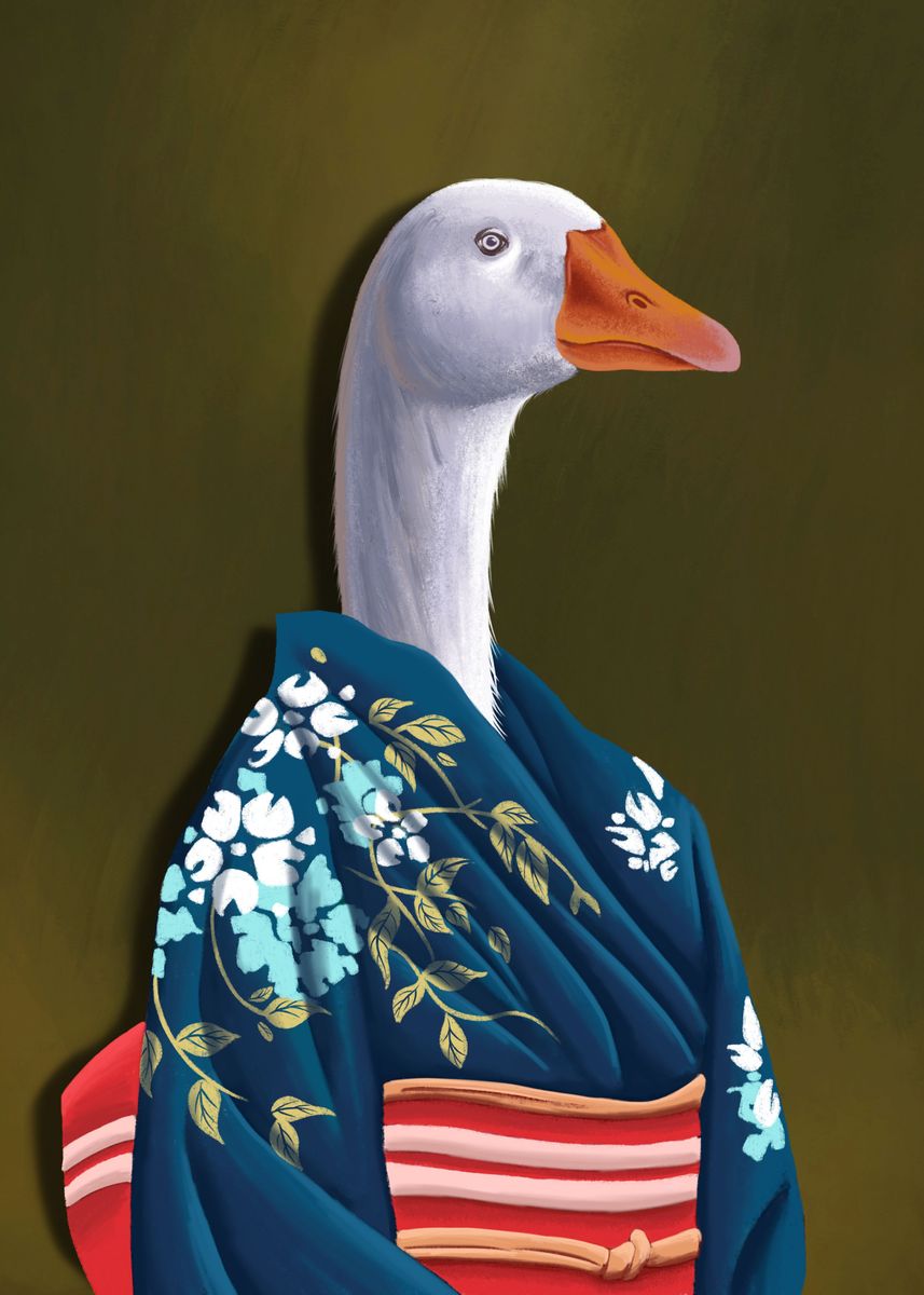 'kimono duck' Poster by masn | Displate