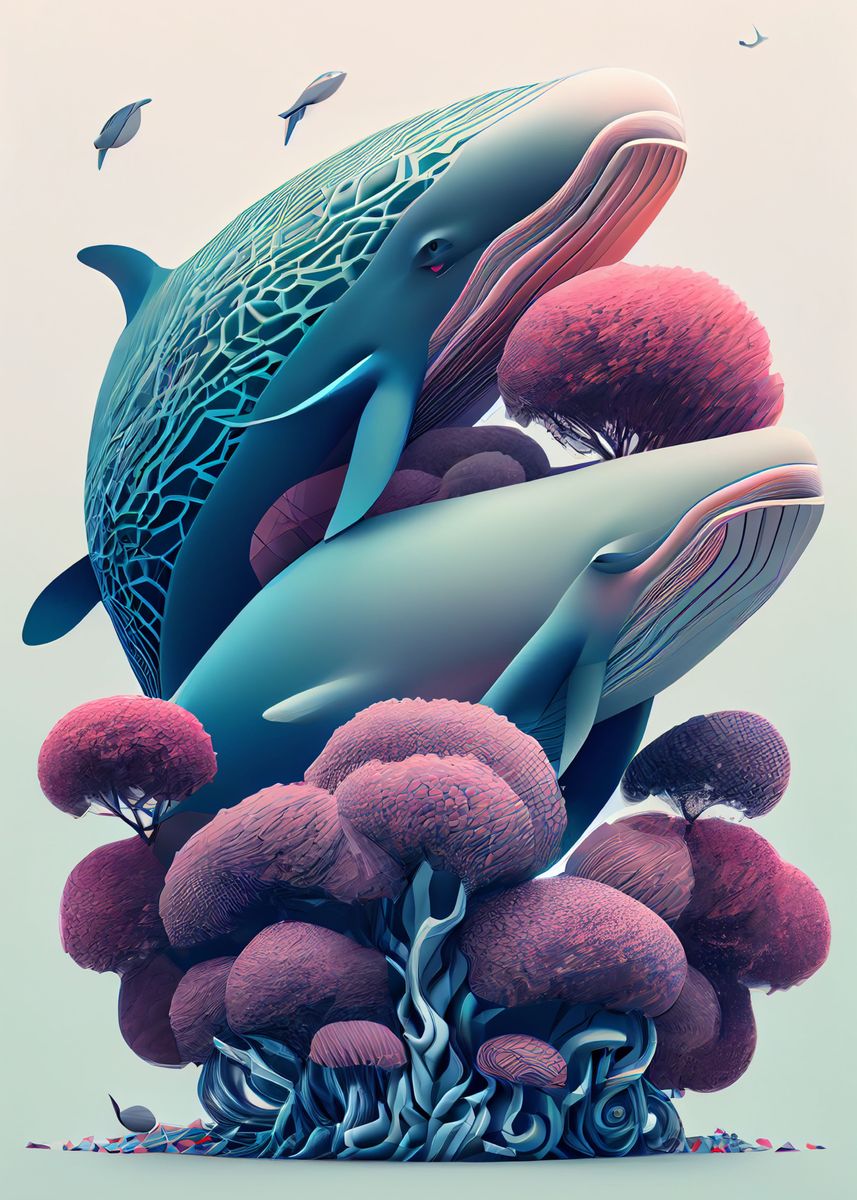 'Whale Shark Portrait ' Poster, picture, metal print, paint by Creative ...