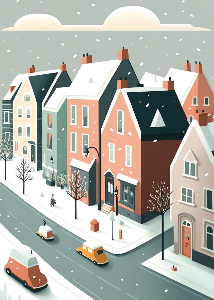 'Town House' Poster, picture, metal print, paint by Blackman Studio ...