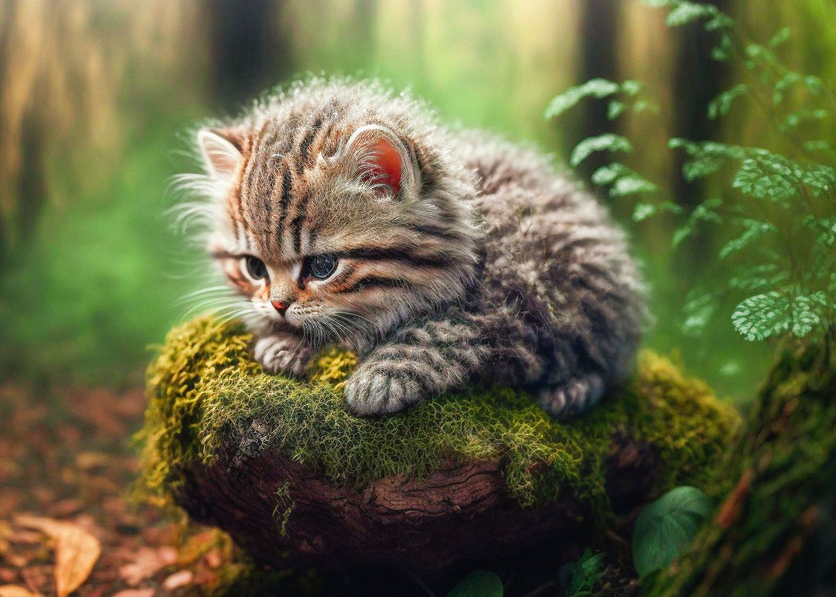 'Adorable kitten Mimi' Poster by Alan Frijns | Displate