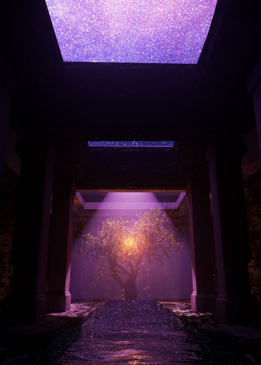 'Tree of Light' Poster, picture, metal print, paint by Shaheen Khan ...