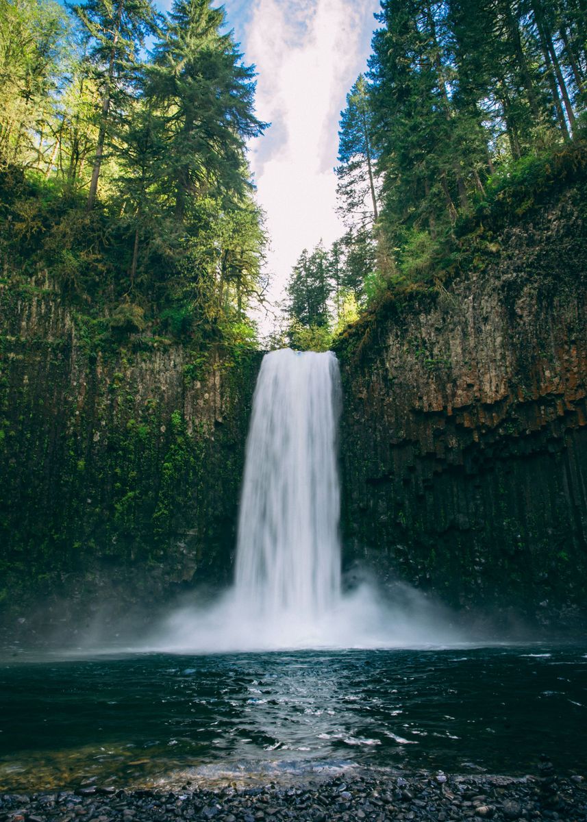 'Scenic waterfalls Decor' Poster, picture, metal print, paint by ...