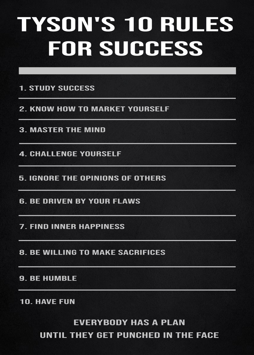 'Rules quotes motivational' Poster, picture, metal print, paint by ...