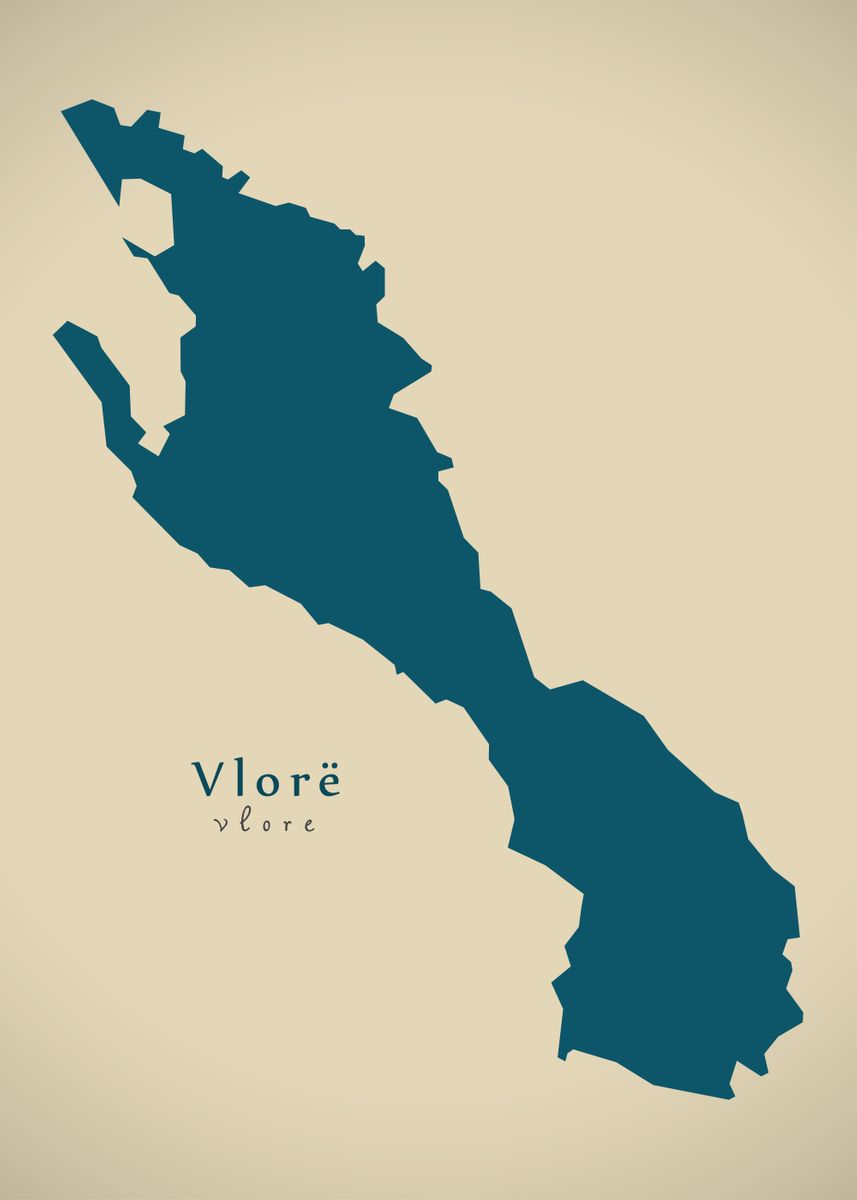 'Vlore county map' Poster, picture, metal print, paint by Ingo Menhard ...