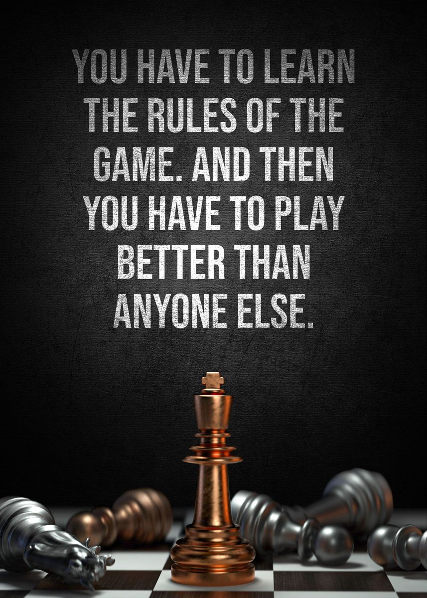 'Learn the rules' Poster, picture, metal print, paint by Kaly Prints ...