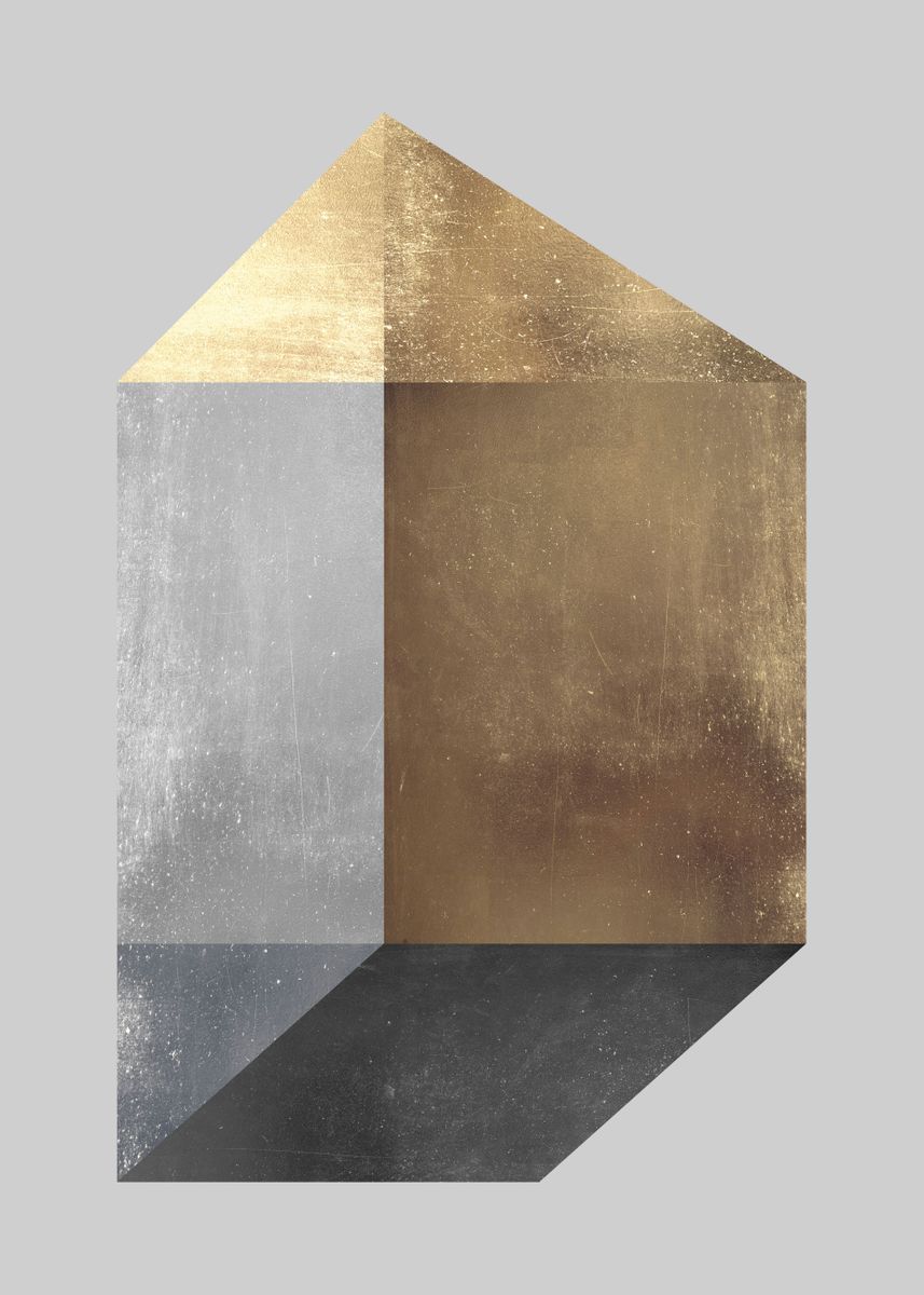 'Gold and silver art 4' Poster, picture, metal print, paint by Vitor ...