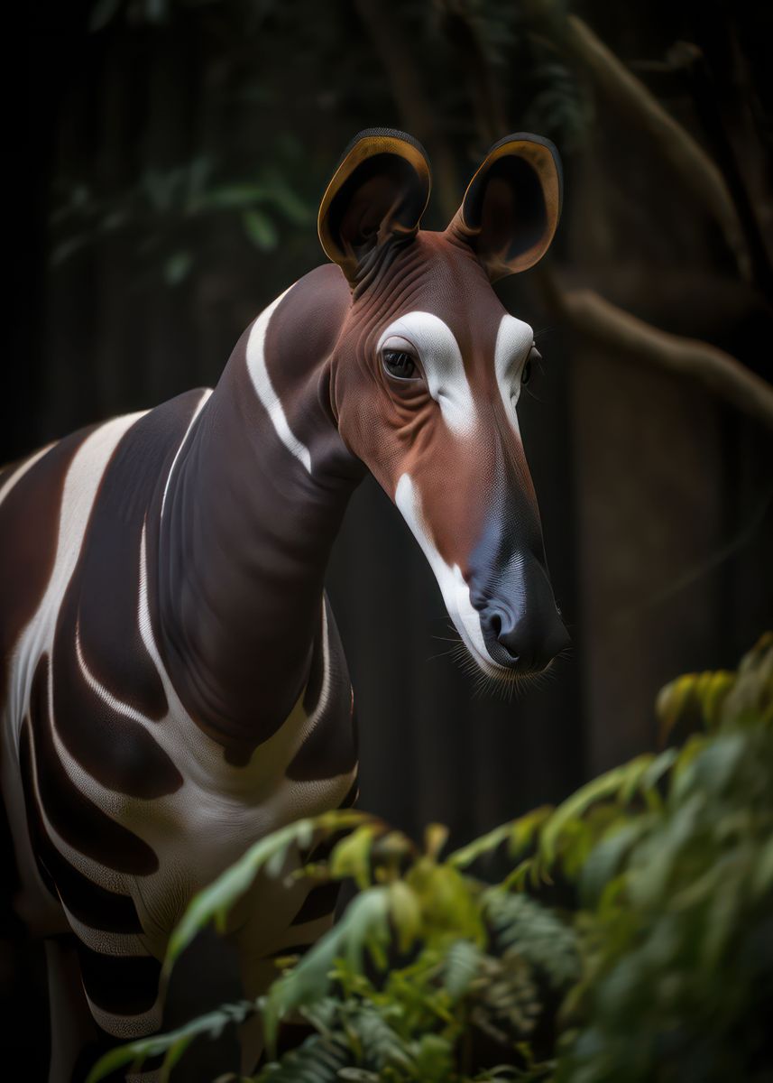 'Gorgeous okapi' Poster by Zooscape Wildlife | Displate