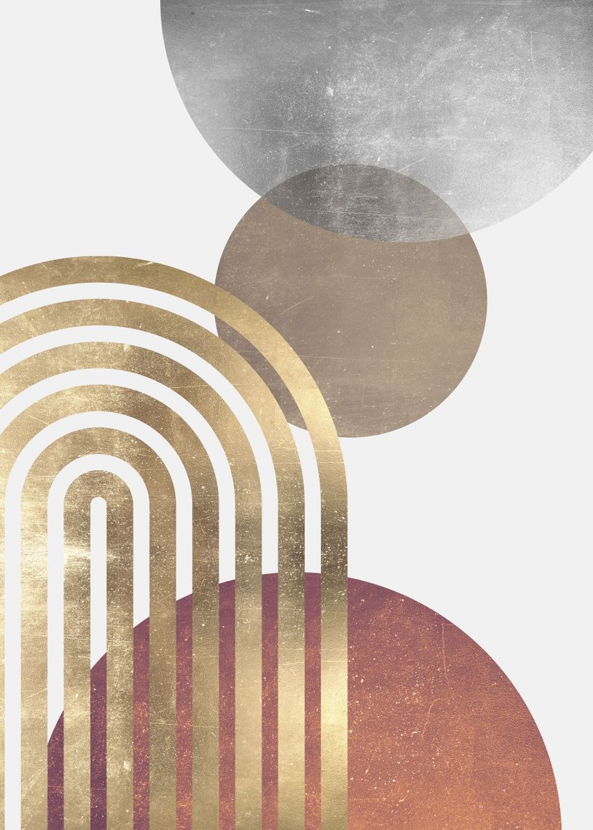 'Gold and silver art 6' Poster by Vitor Costa | Displate