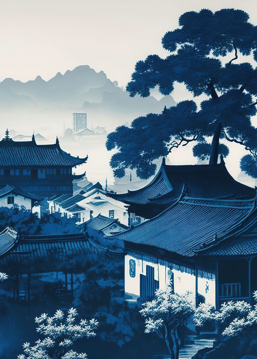 'japan nature landscape ' Poster, picture, metal print, paint by ...