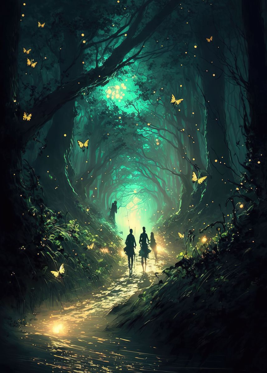 'magical forest' Poster, picture, metal print, paint by ellenanydia ...