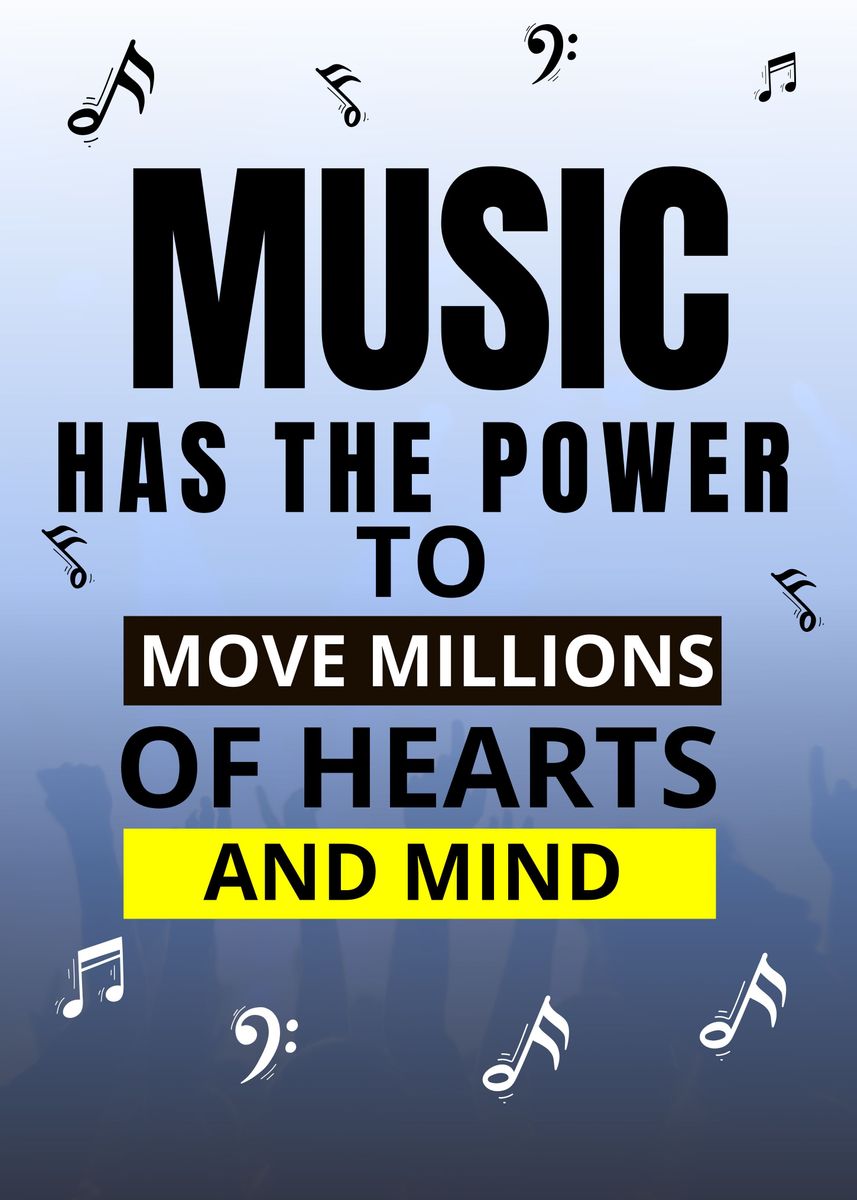 'Inspirational Music Quotes' Poster, picture, metal print, paint by ...