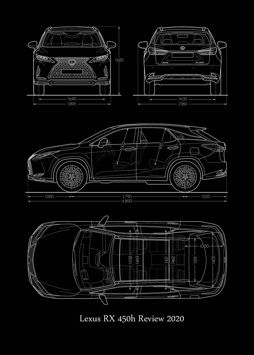 'Lexus RX 450h Review 2020' Poster, picture, metal print, paint by ke ...