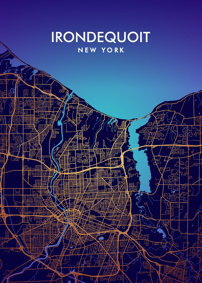 'Irondequoit Ny' Poster, picture, metal print, paint by Miracle Studio ...