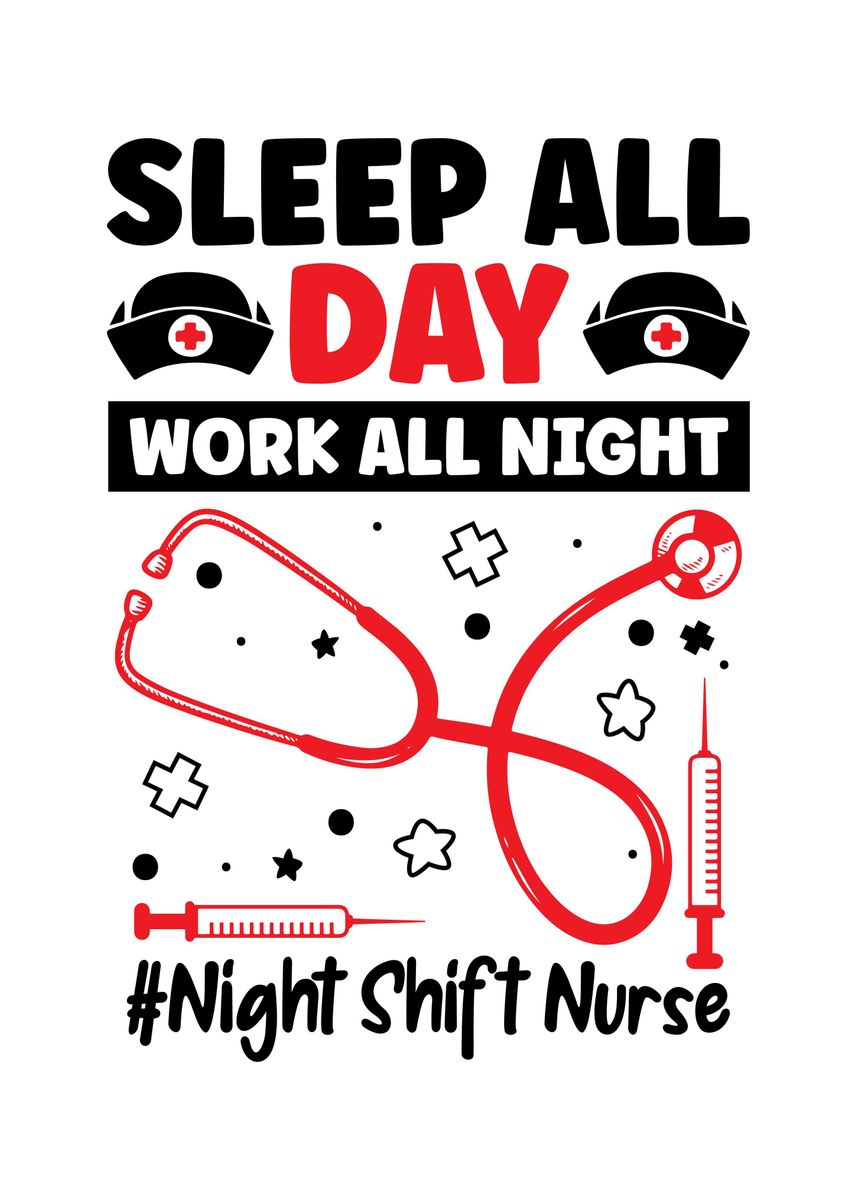 'Night Shift Nurse' Poster by Sebastian Wünsche | Displate