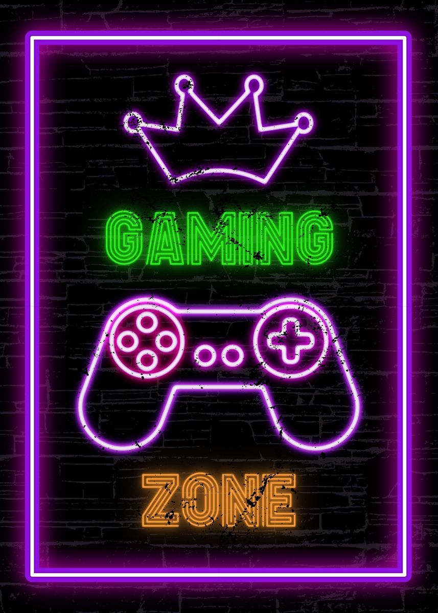 'Gaming Zone' Poster, picture, metal print, paint by Yess | Displate