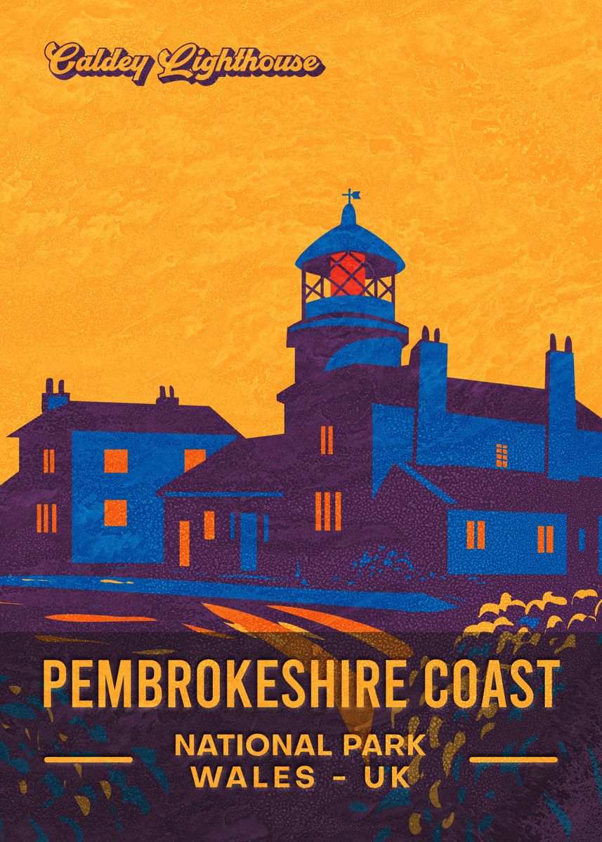 'Pembrokeshire Coast' Poster, picture, metal print, paint by Jordan ...