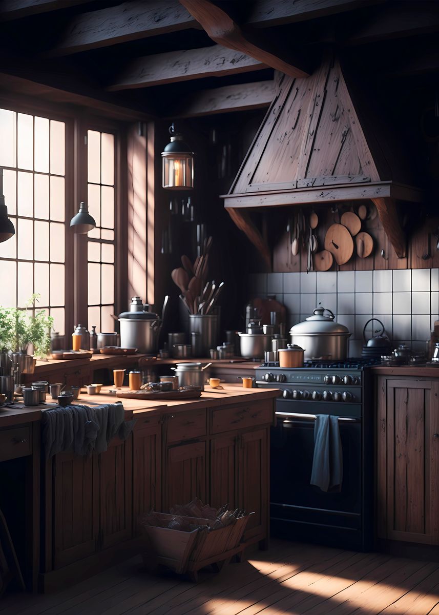 'Vintage Kitchen' Poster by ColorMe Creative | Displate