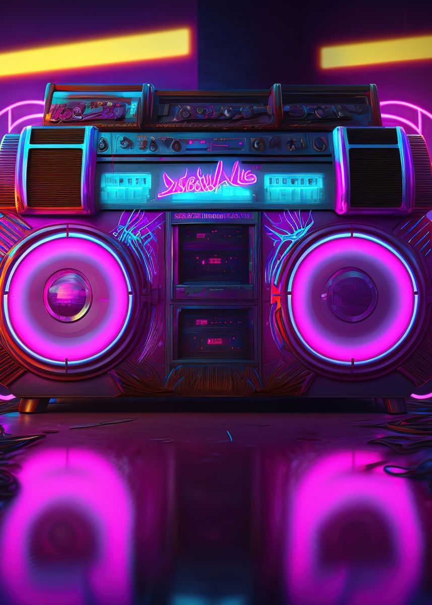 'Live Music Neon ' Poster by Eudora | Displate