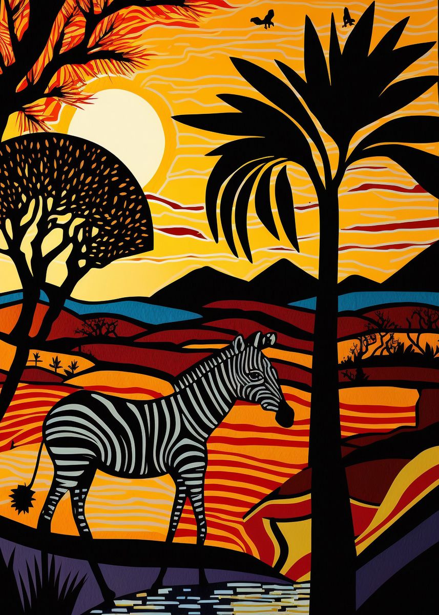 'The Zebra' Poster, picture, metal print, paint by Blackman Studio ...