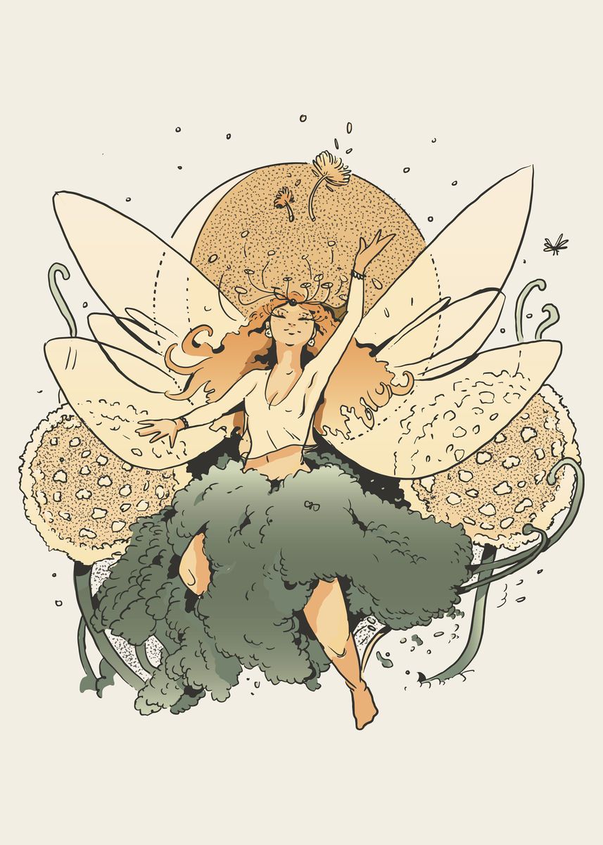 'Fairy Forest Cottagecore' Poster, picture, metal print, paint by Phil ...