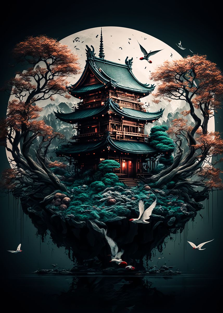 'tokyo japanese landscape ' Poster by MatiasCurrie | Displate
