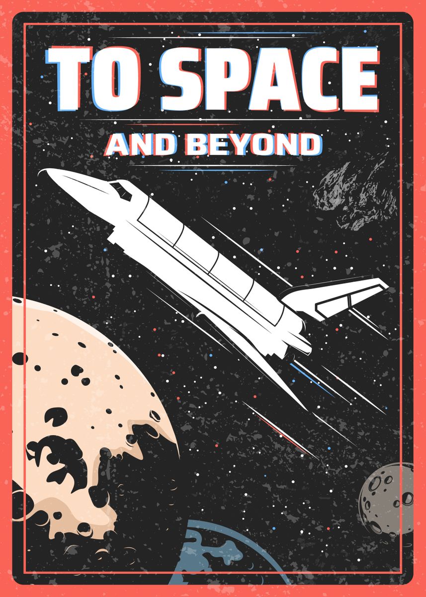 'Vintage retro space' Poster by Allan Brakus | Displate
