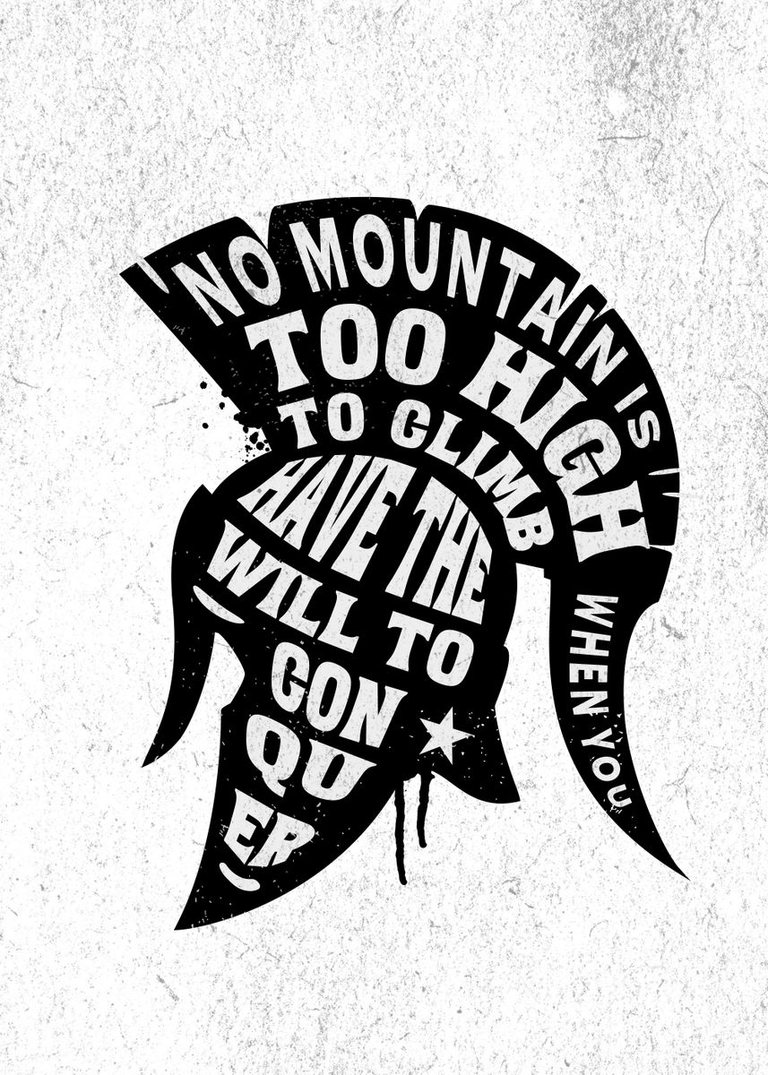 'Will To Conquer Motivation' Poster, picture, metal print, paint by ...