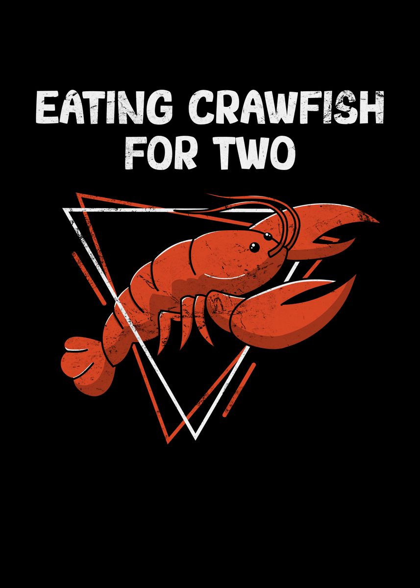 'Funny Eating Crawfish for' Poster, picture, metal print, paint by ...