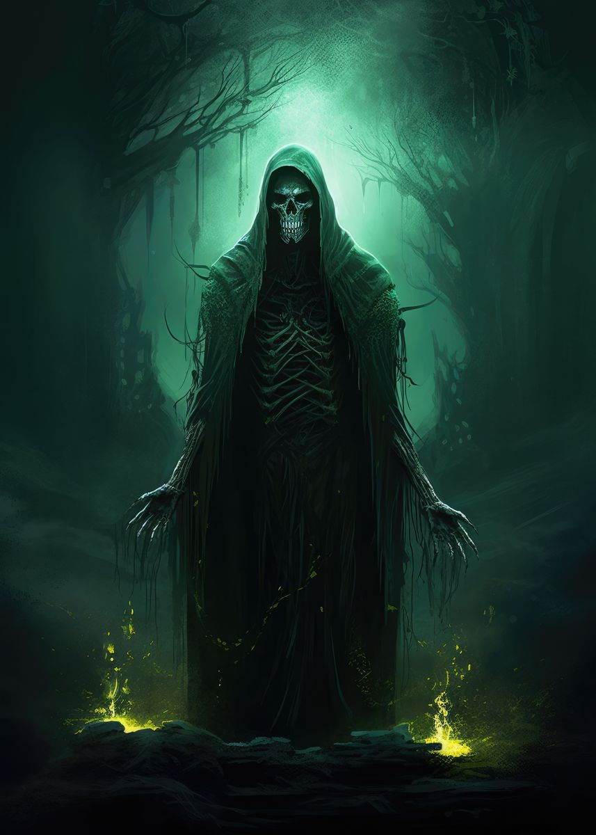 'Warlock of the Undead' Poster, picture, metal print, paint by Ambient ...