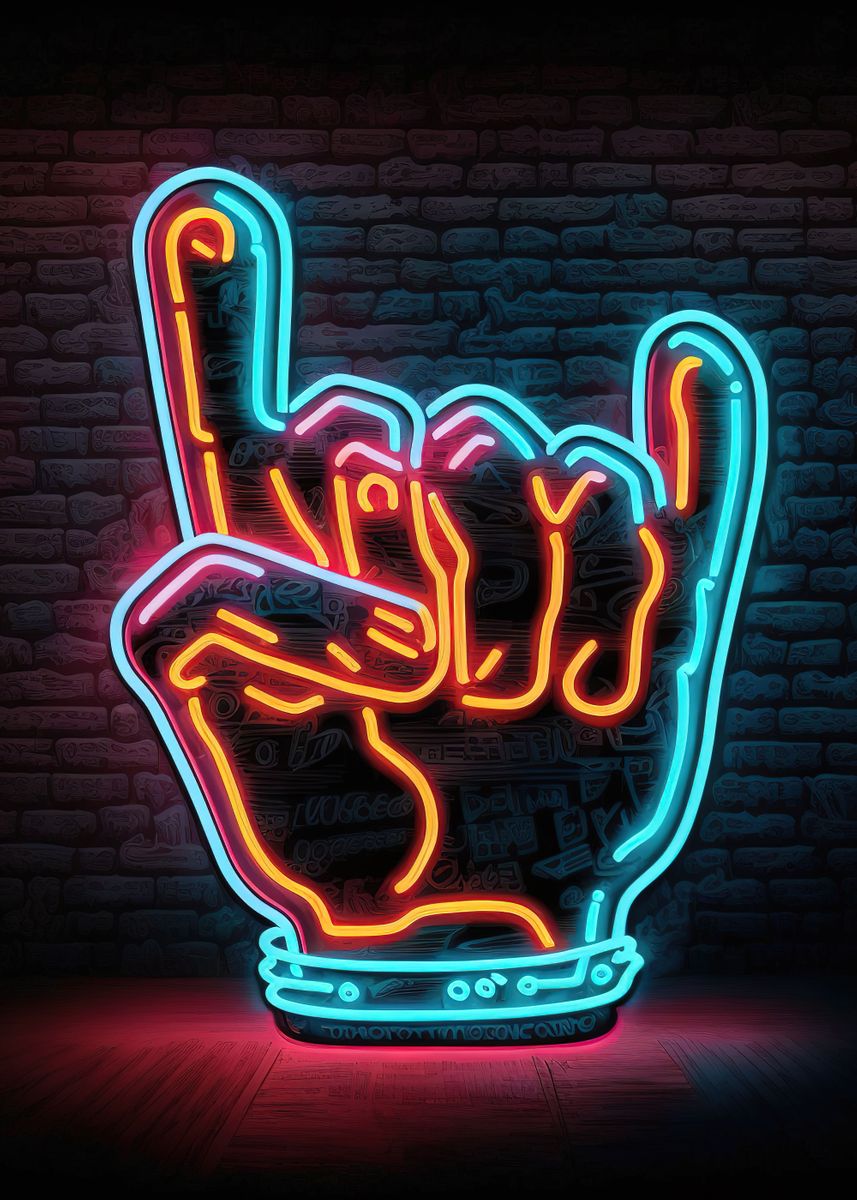 'Live Music Neon ' Poster by DEMON SPACE | Displate