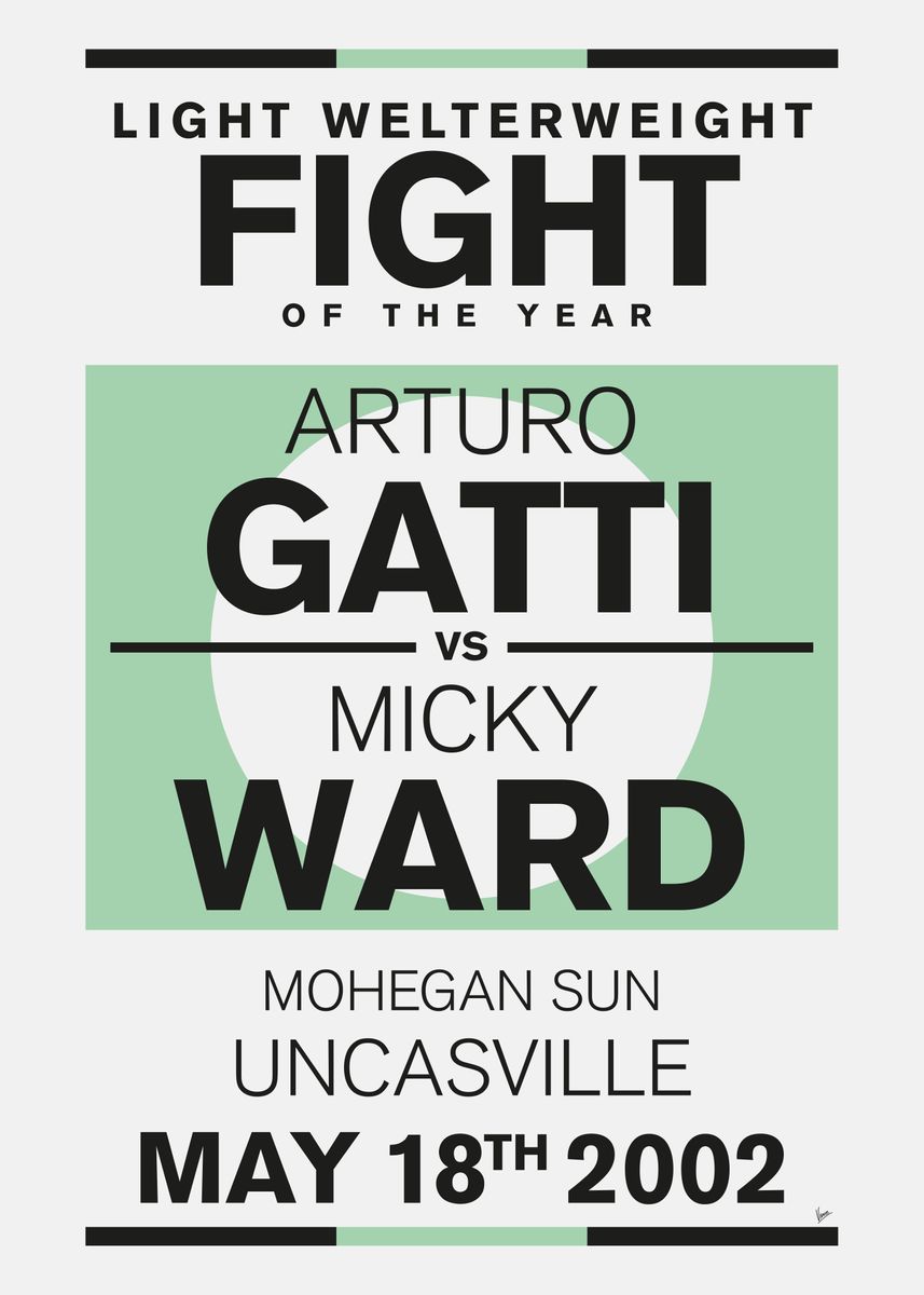 '2002 MY Gatti vs Ward' Poster, picture, metal print, paint by ...