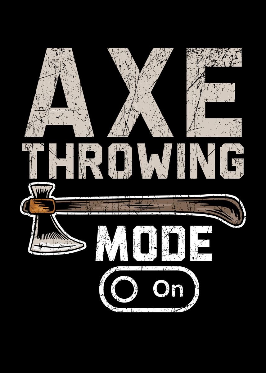 'Axe Throwing Hatchet' Poster, picture, metal print, paint by NAO ...