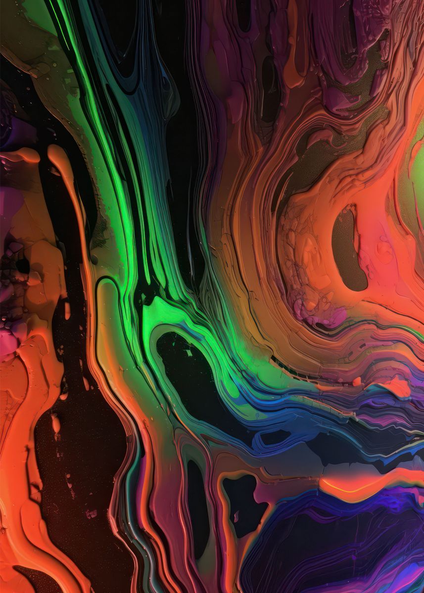 'Cool Neon Scene' Poster by CyberMutants | Displate