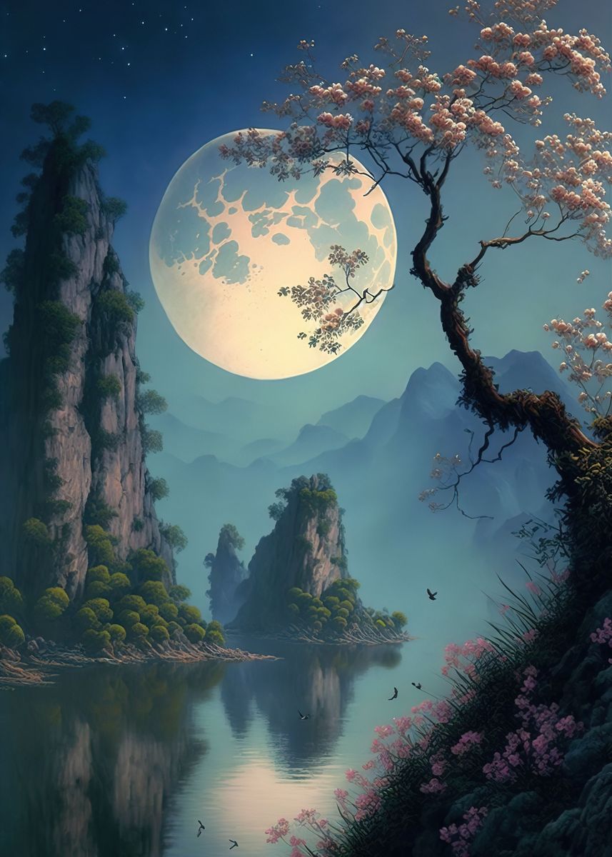'chinese landscape ' Poster by NeoRowe | Displate
