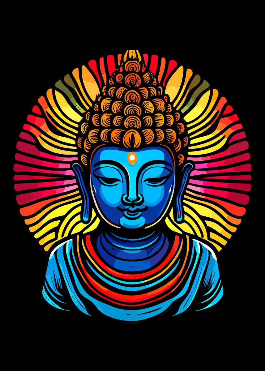 'Buddha Buddhist' Poster, picture, metal print, paint by CrazySquirrel ...