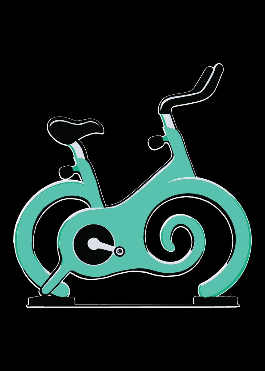 'Indoor Cycling' Poster, picture, metal print, paint by BobbyBubble ...