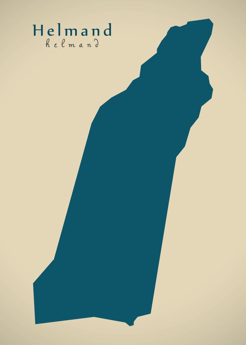 'Helmand province map' Poster, picture, metal print, paint by Ingo ...