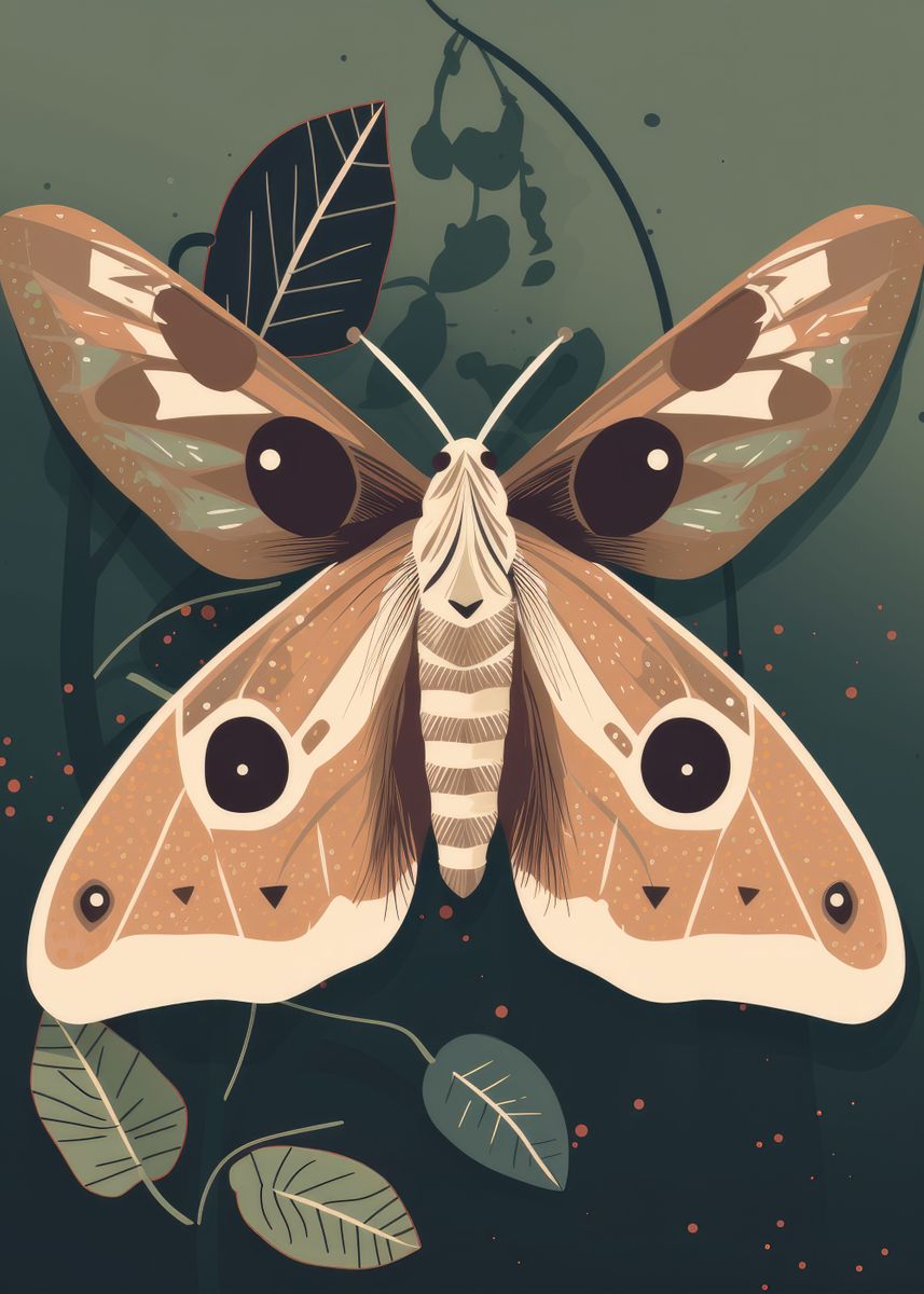 'Vector Moth' Poster, picture, metal print, paint by Wolf Design ...