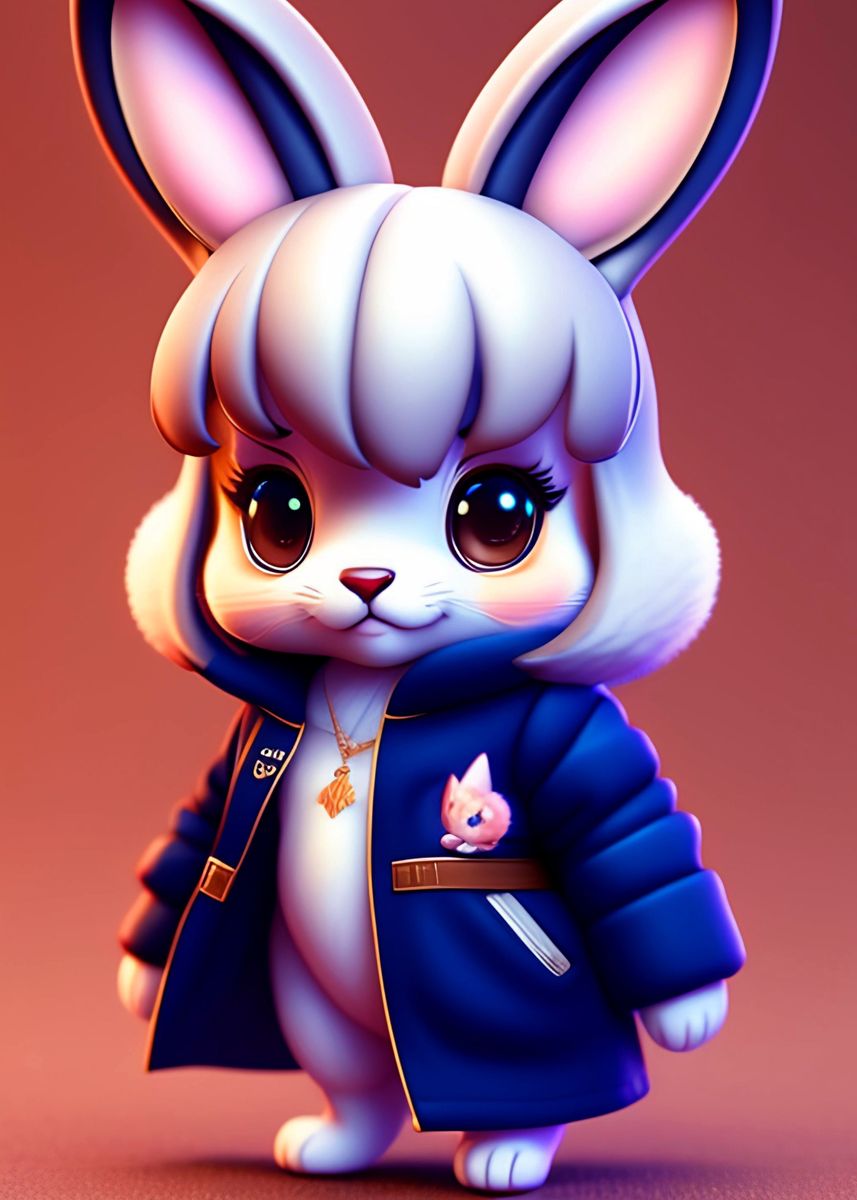 'CUTE BABBIT' Poster by LuckStory | Displate