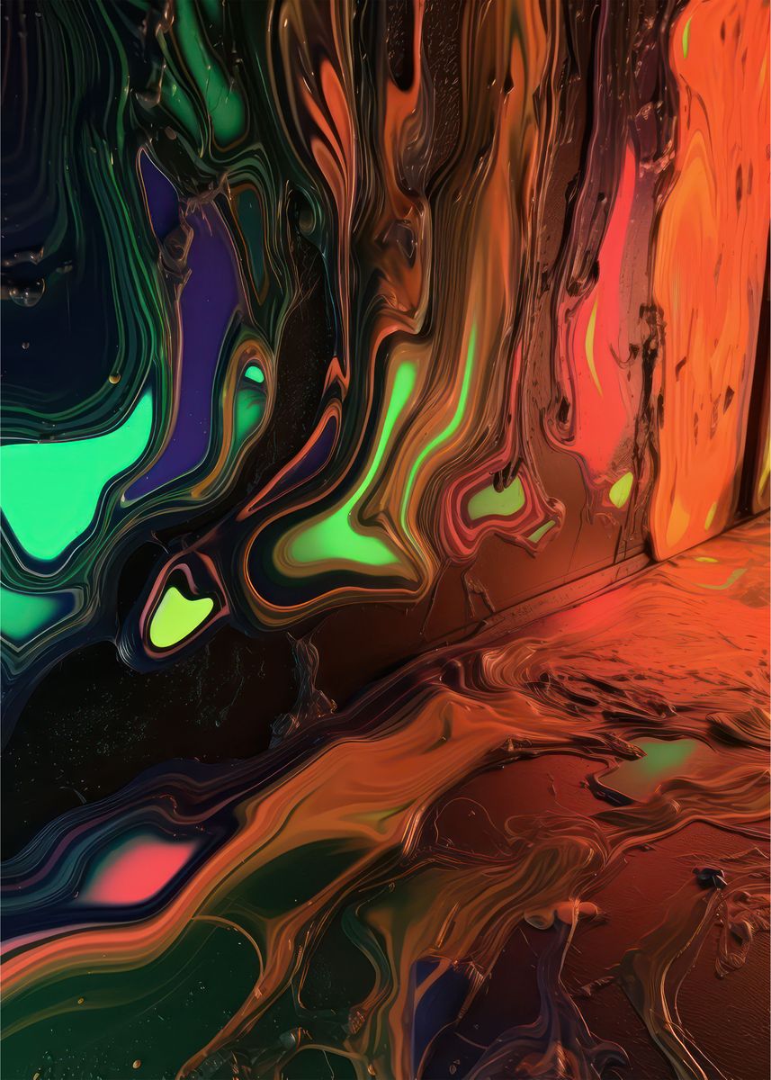 'Cool Neon Scene' Poster by CyberMutants | Displate